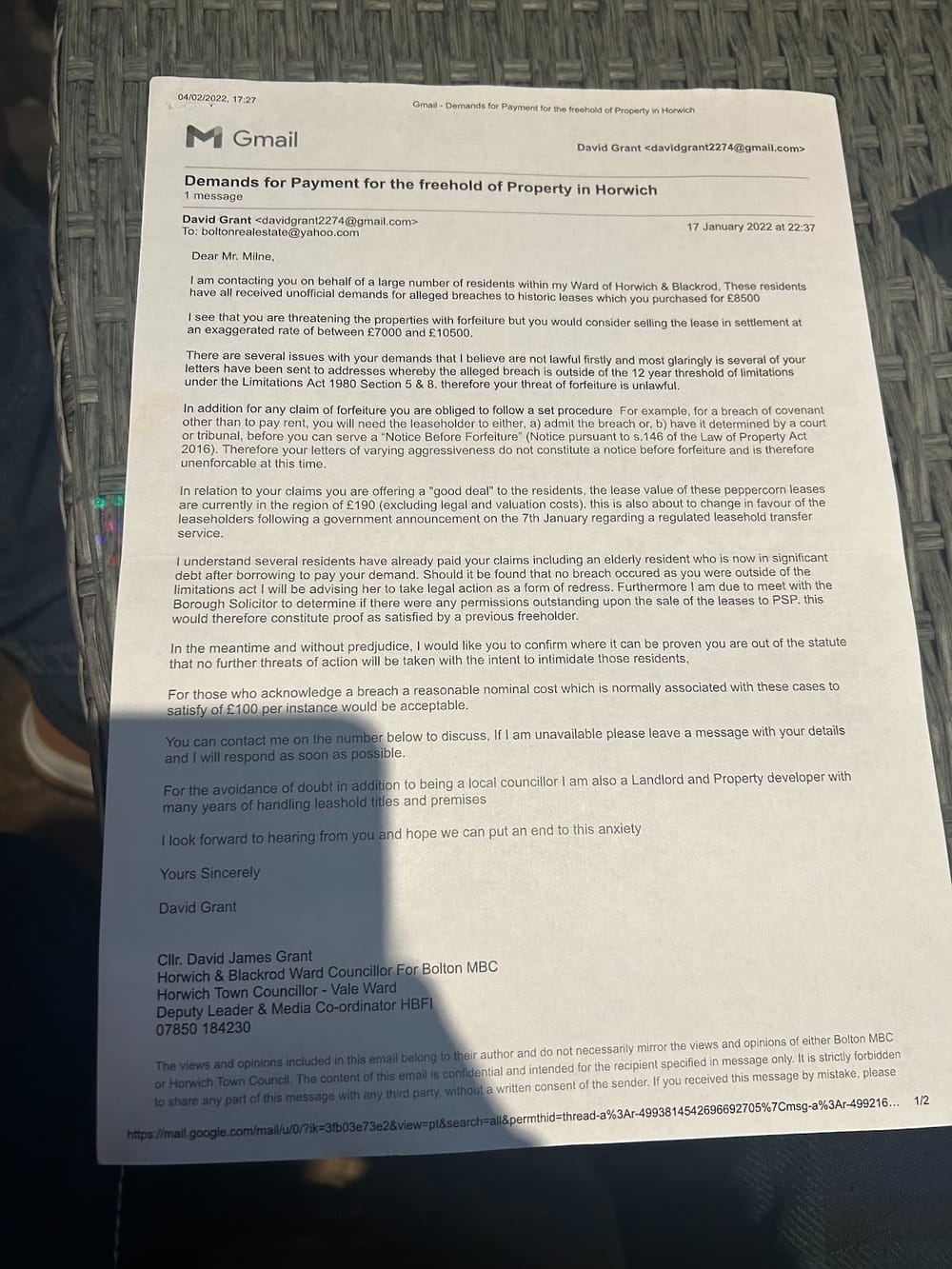 Meet the London lawyer terrorising the leaseholders of Bolton